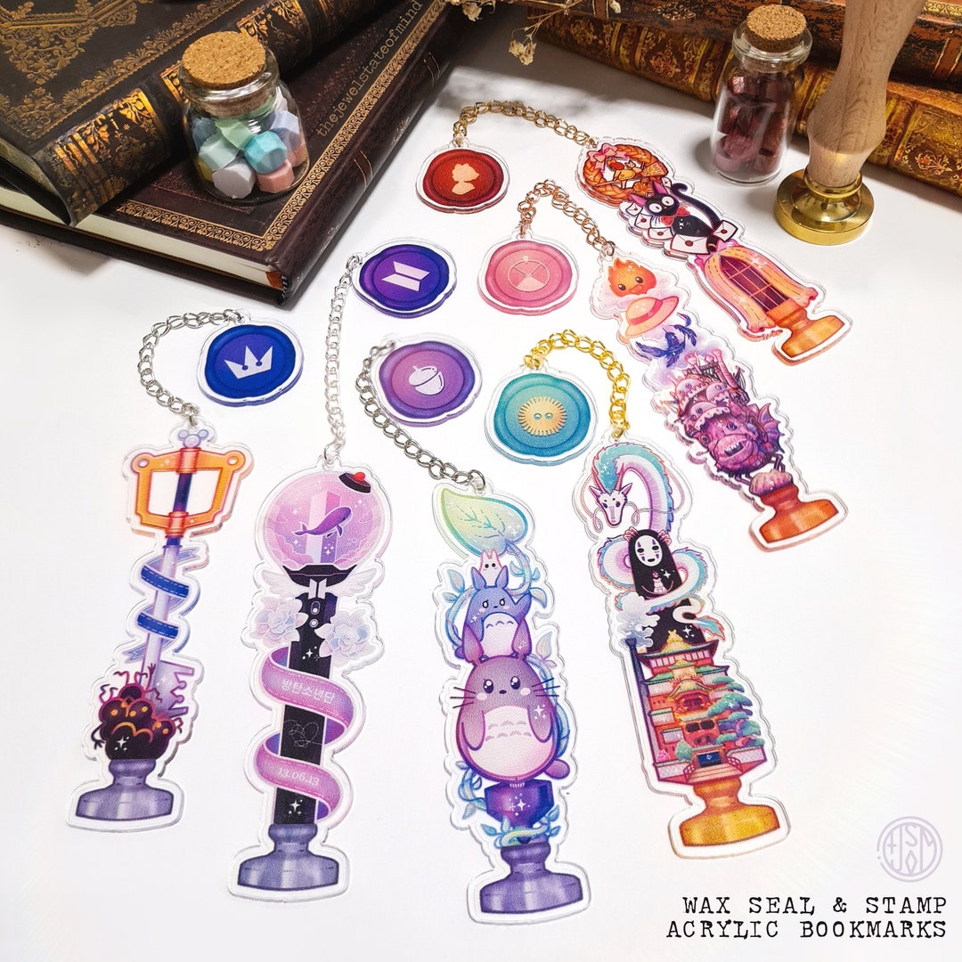 Enchanted Wax Seal & Stamp Acrylic Bookmarks Assorted Fandom, Anime ...