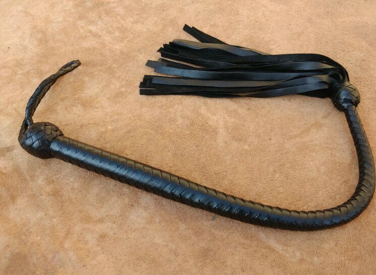 Cowhide Black Leather Flogger 32 Long Hand Made Single Bull - Etsy UK