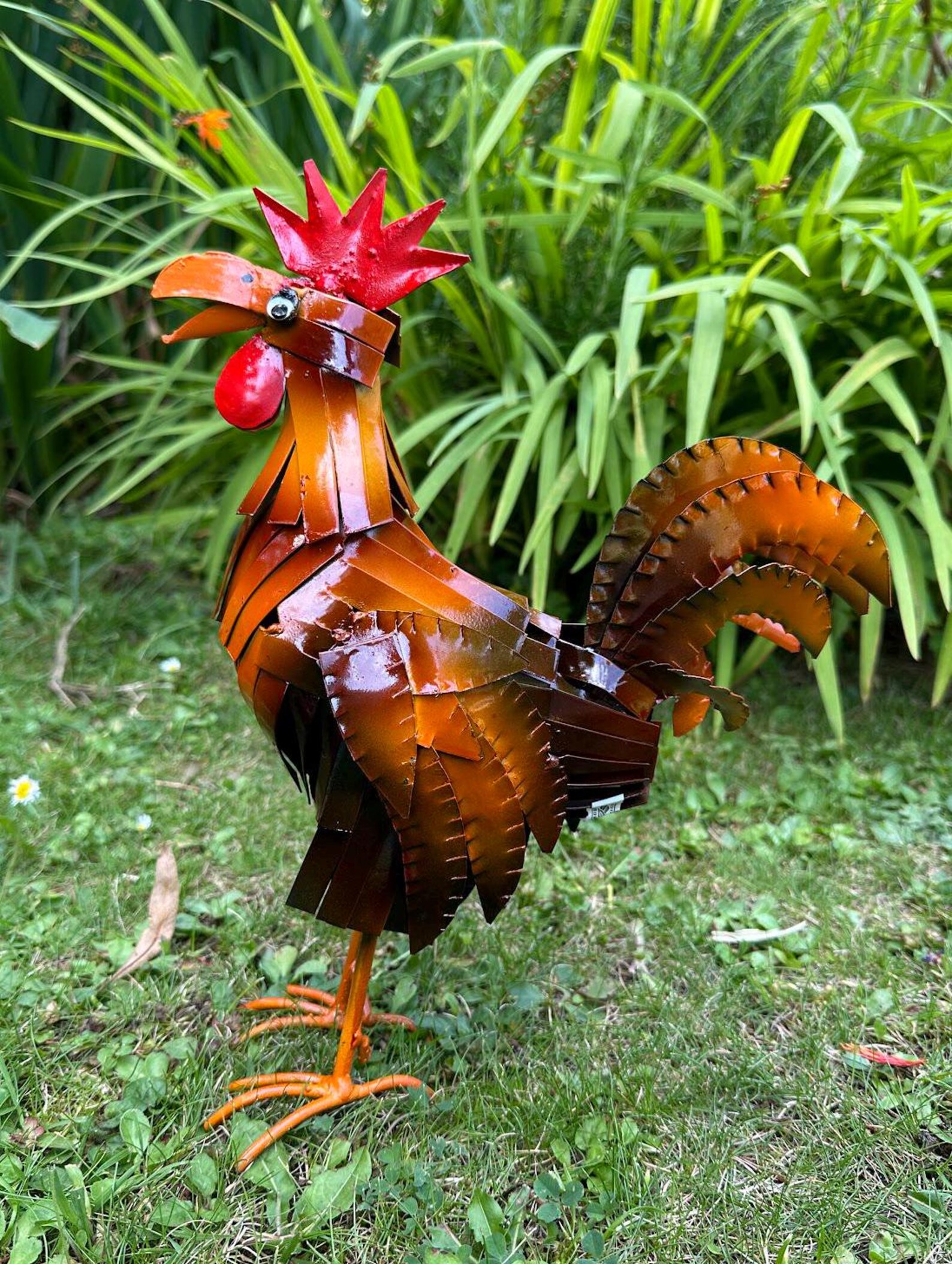 Chicken Cockerel Metal Garden Statue 35cm - Etsy