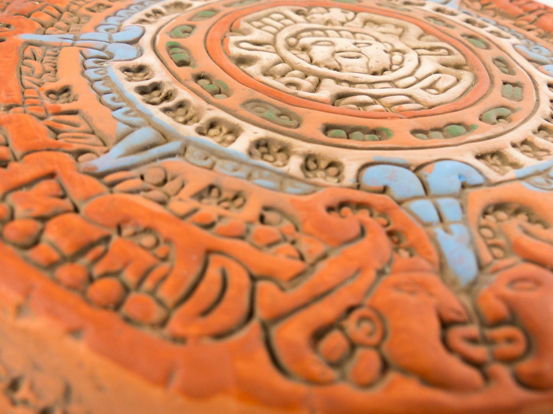 Mexican Ceramic Mayan Calendar Wall Plaque Indoor or Outdoor - Etsy UK