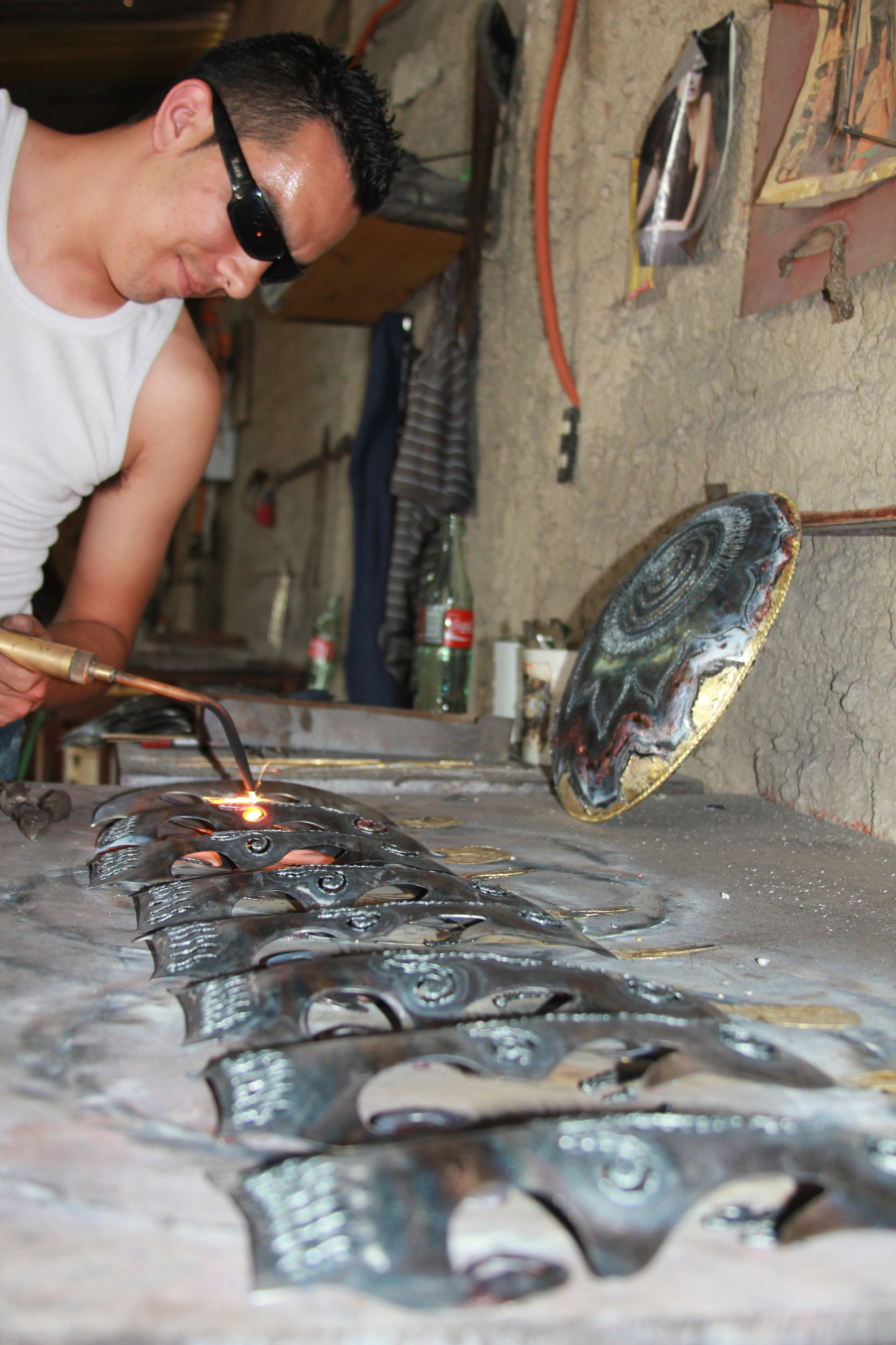 Recycled Metal Manta Ray Fish Hanging Decoration 38cm | Etsy