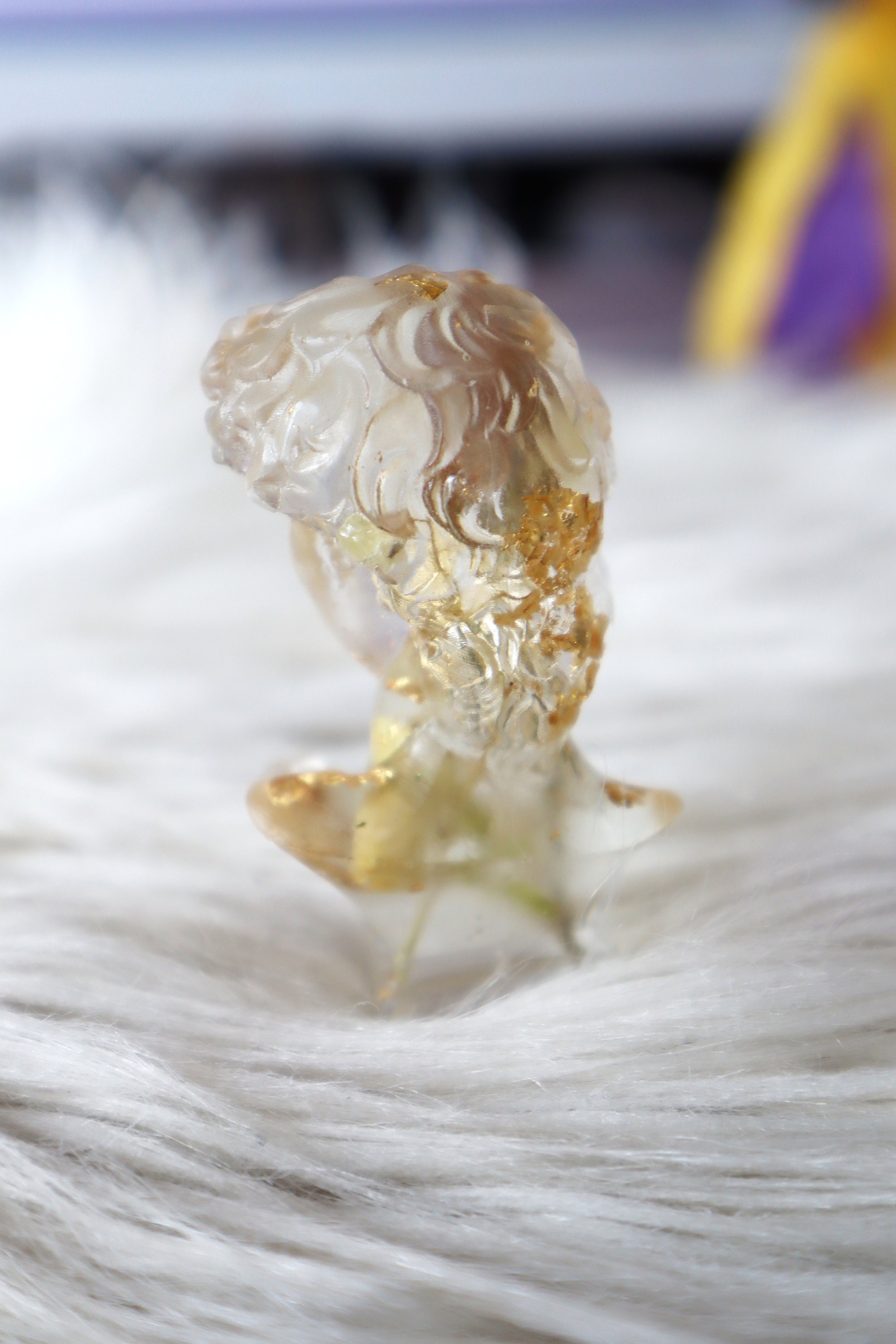 Mini Statue of David Real Flowers Quartz Crystals gold - Etsy