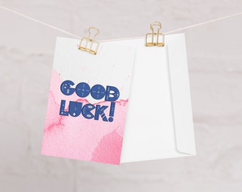 Good Luck Card / Good Luck / Well Wishes / Best Wishes / Good Luck ...