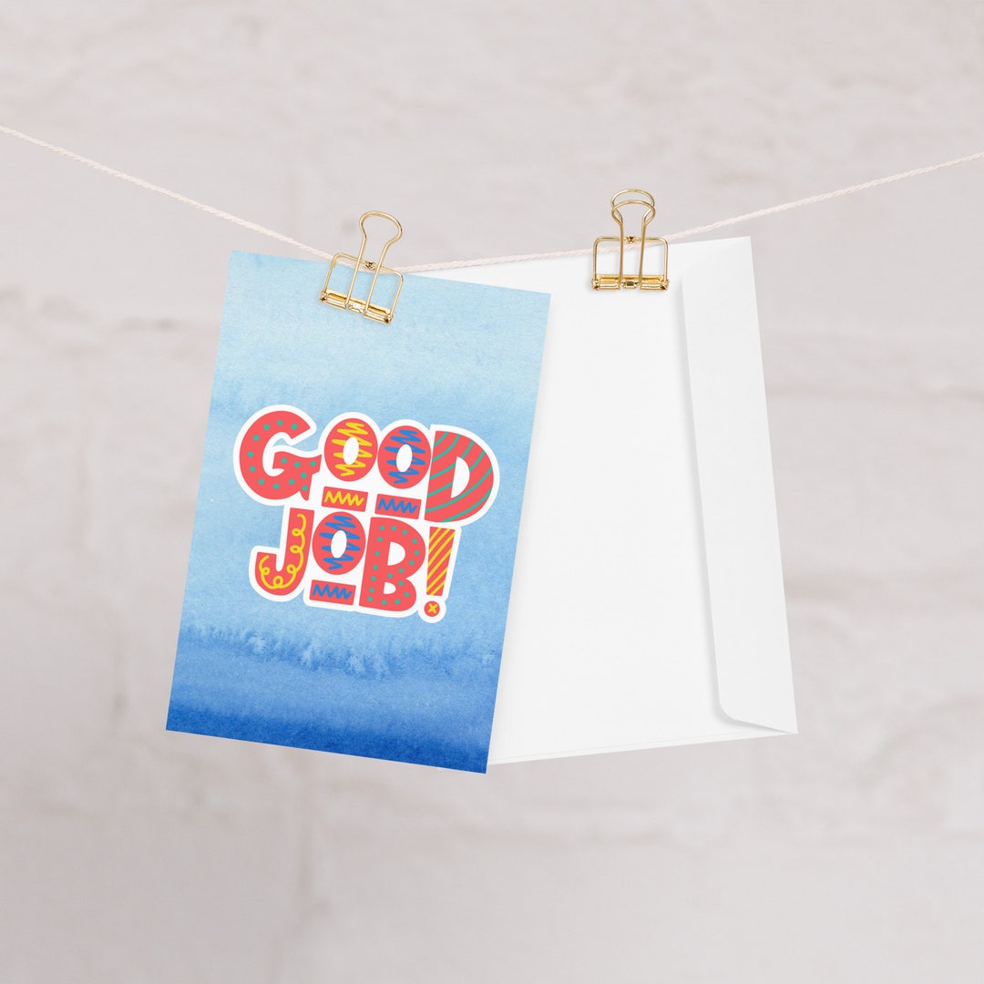 Good Job Card - Etsy