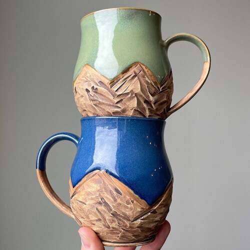 Mountain Mug Ceramic Nature Mug - Etsy