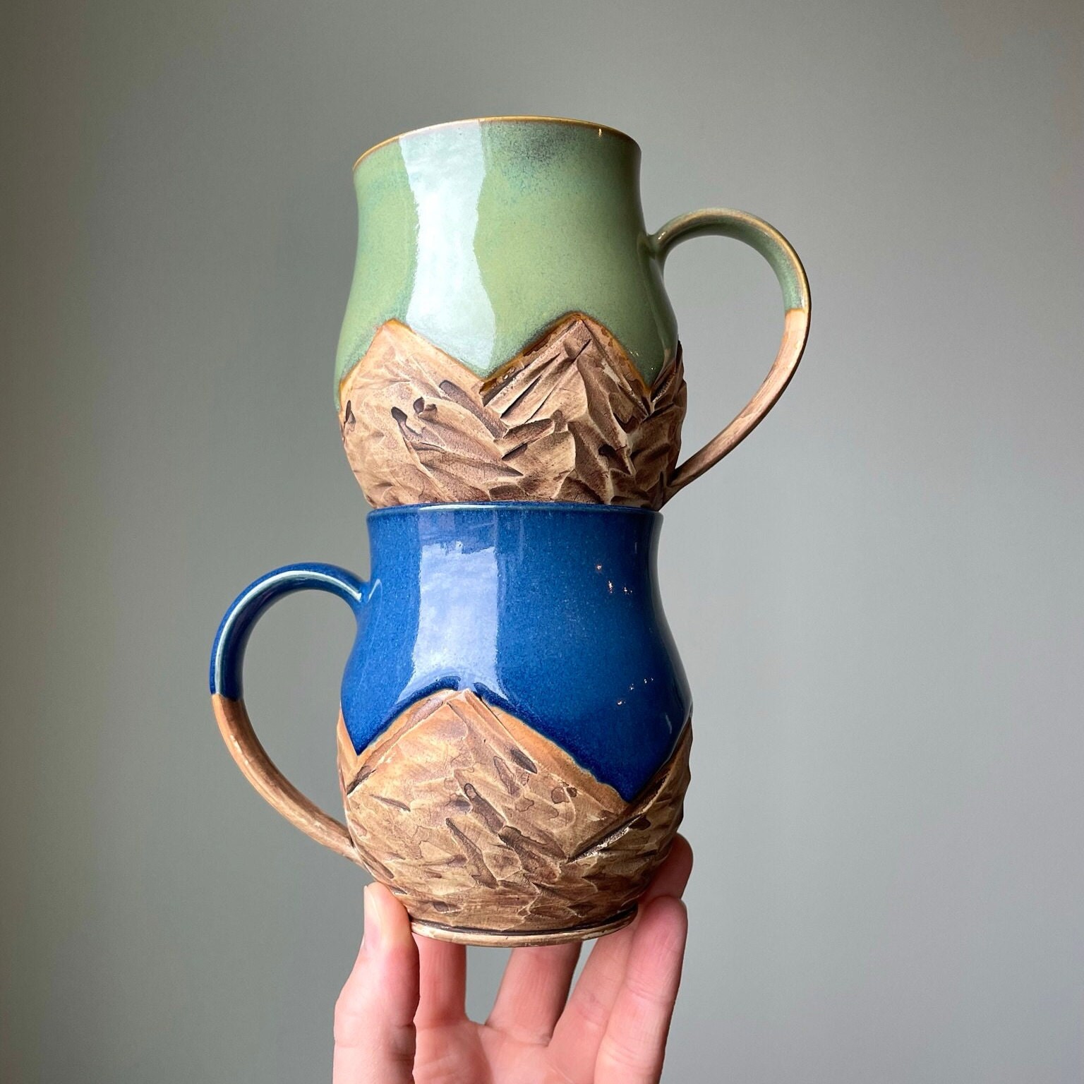 Mountain Mug Ceramic Nature Mug - Etsy