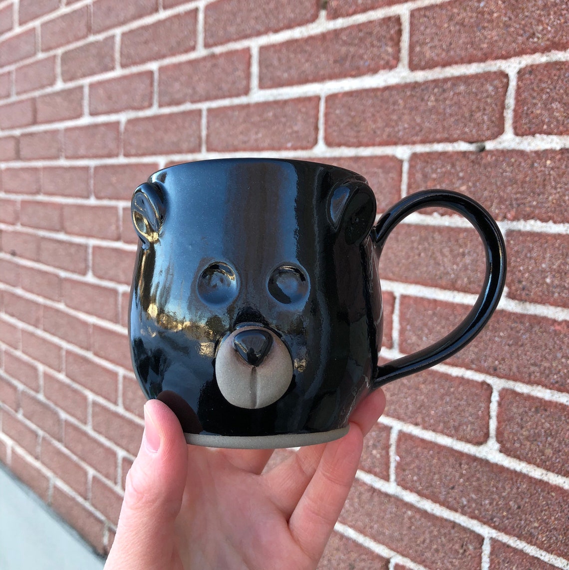 Handmade Black Bear Mug - Made to Order - Etsy