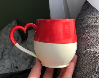 Red Heart Mug | Etsy