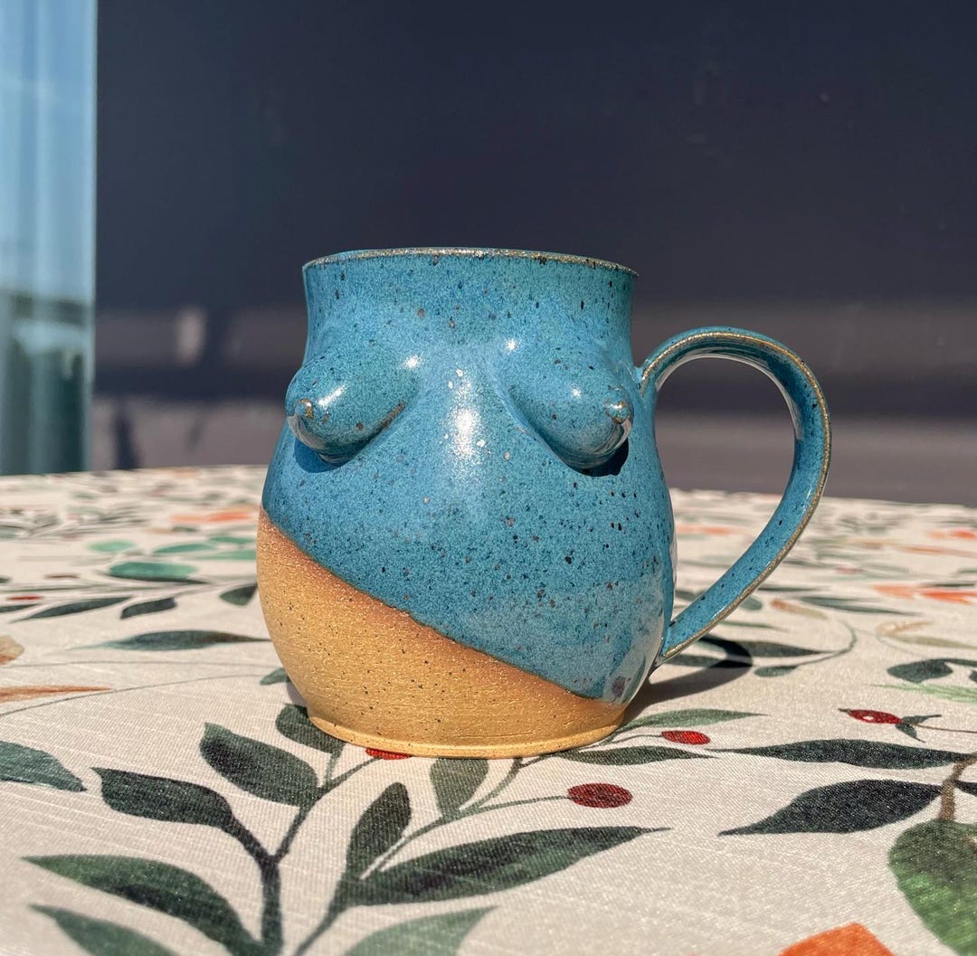 Handmade Pottery Boob Mug 14-16oz // Dishwasher and Microwave Safe// Made-to-order - Etsy