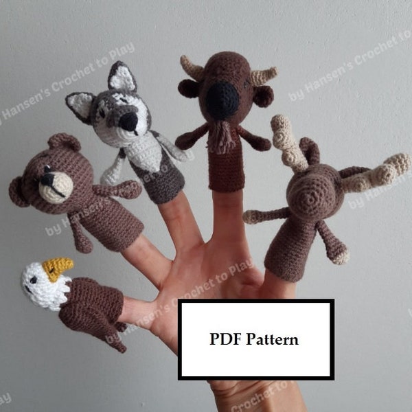 Wolf Finger Puppet - Etsy