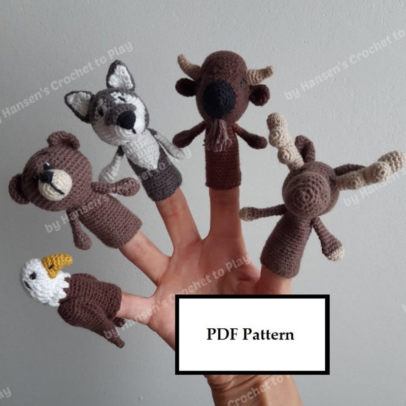 Wolf Finger Puppet - Etsy