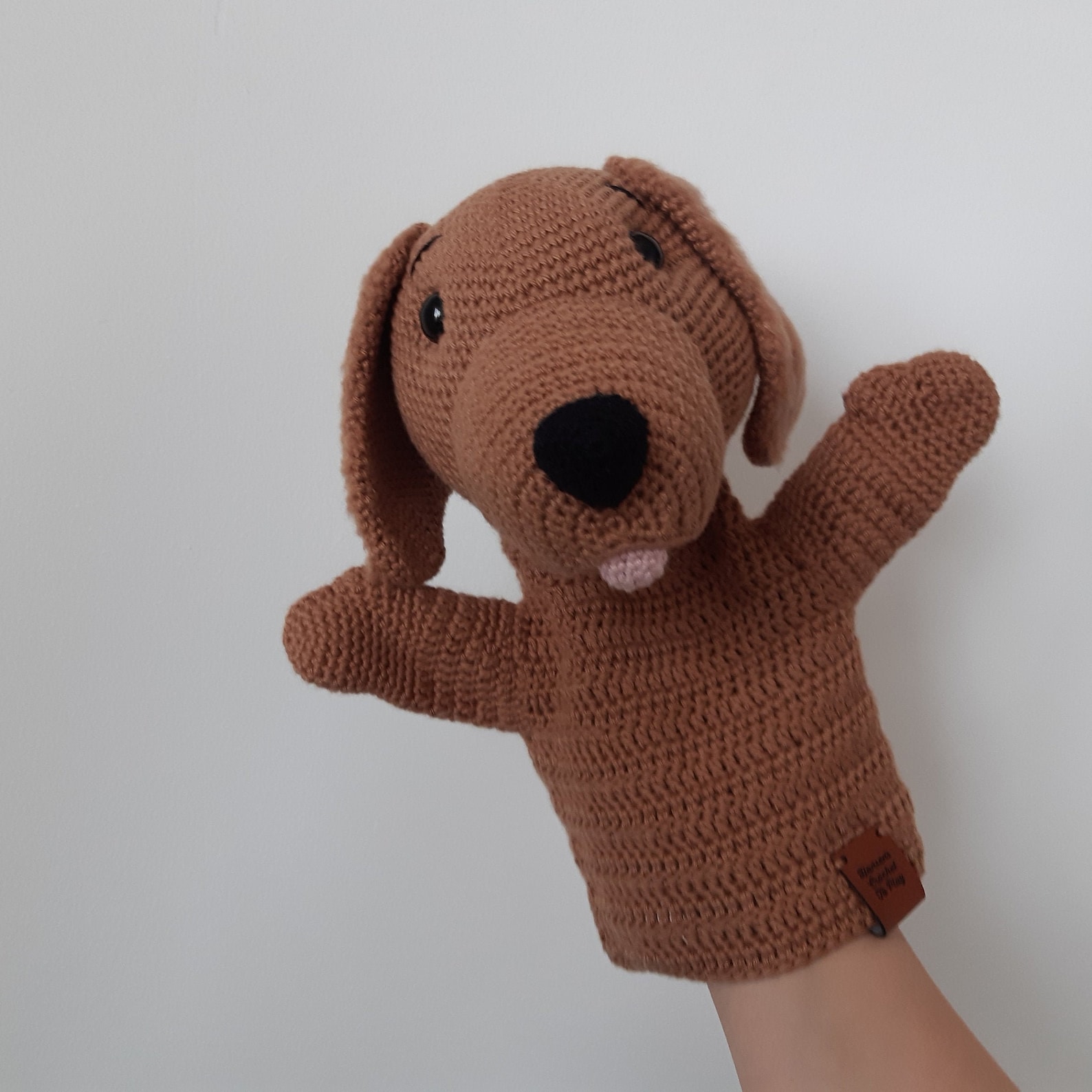 Crochet Pattern Kira the Dog Hand Puppet - Etsy Denmark