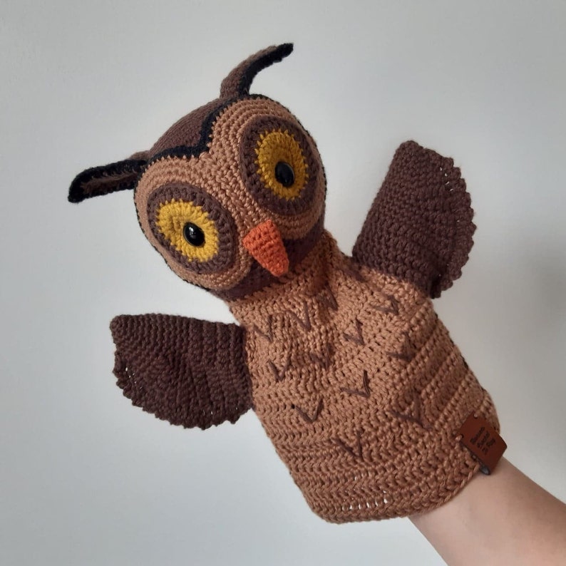 Crochet Pattern Ismo the Owl Hand Puppet - Etsy