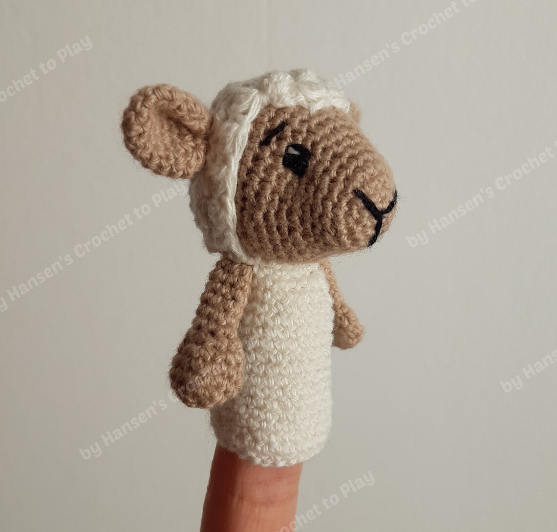 Crochet Pattern Five Farm Animals Finger Puppets | Etsy