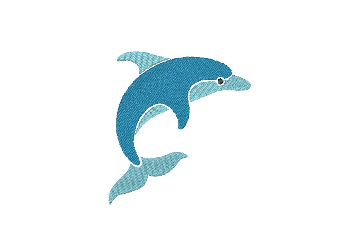Dolphin Embroidery Design - Sea Embroidery Design - Marine Embroidery ...