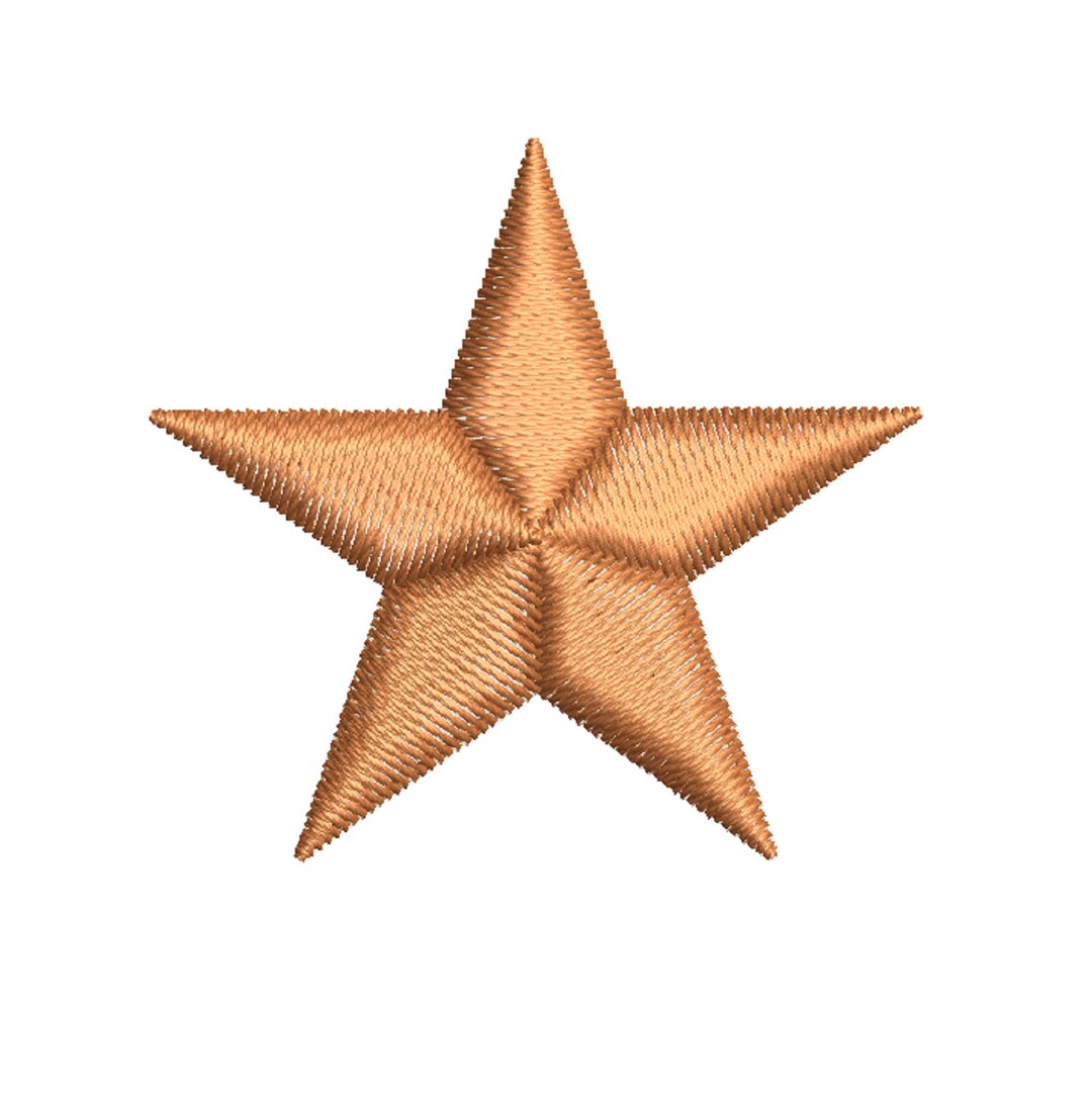 Star Embroidery Design - Machine Embroidery Design - 2 SIZE (3 Cm + 7 ...