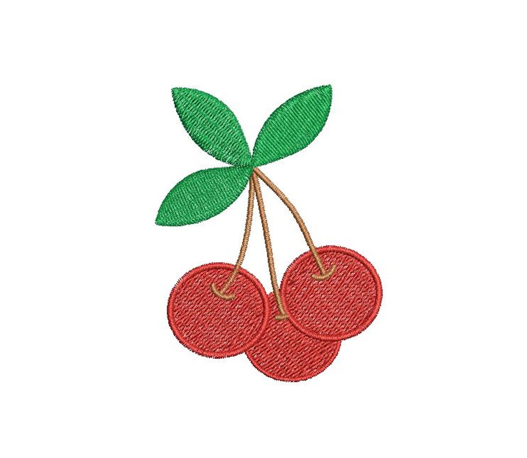 Cherry Embroidery Design - Cherry - Machine Embroidery Design - 3 SIZES ...
