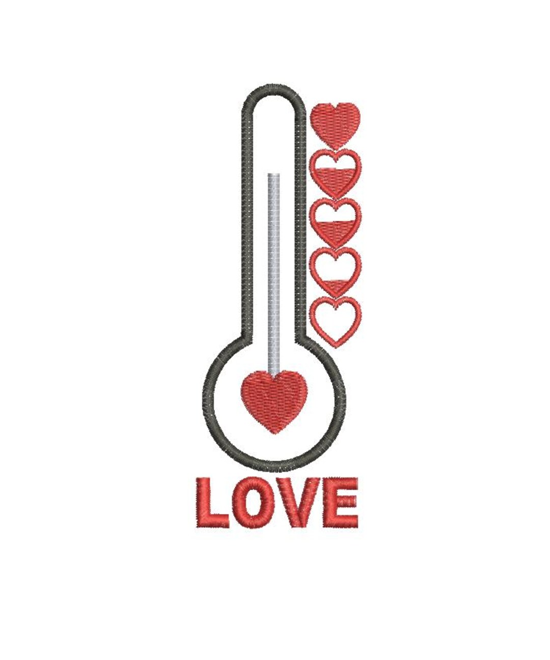 Love Temperature Embroidery Design - Love - Machine Embroidery Design ...