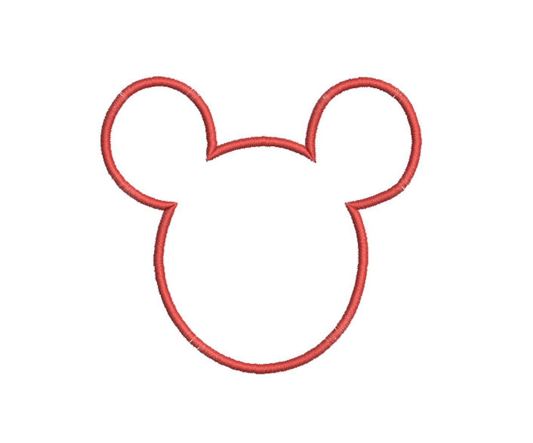 Mickey Mouse Embroidery Design - Mickey Ears Embroidery - Machine ...