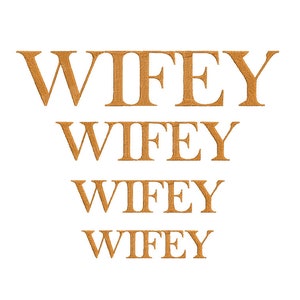 Wifey Embroidery Design - Machine Embroidery Design - 7 SIZES - Etsy