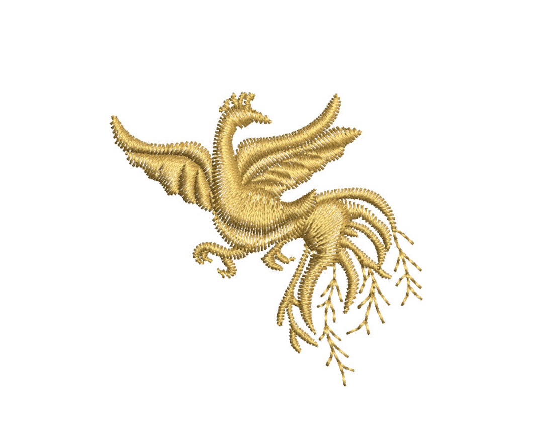 Phoenix Embroidery Design - Bird Embroidery Design - Embroidery Design ...