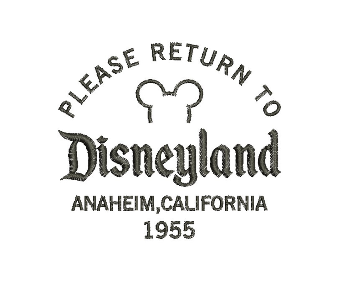 Return to Disneyland Embroidery Design - Machine Embroidery Design - 7 ...