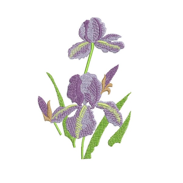 Iris Embroidery - Etsy