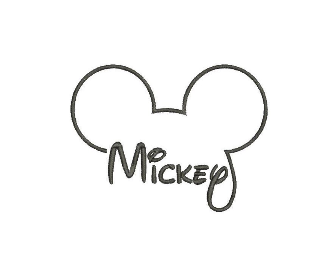 Mickey Ears With Mickey Embroidery Design - Mickey Ears - Machine ...