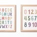 Rainbow Alphabet & Numbers Poster, ABC Print, 2 Piece Wall Art ...