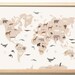 Animal World Map, World Map Poster, Playroom Wall Decor, Classroom ...