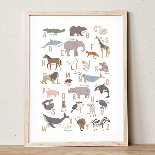 Animal Alphabet - Etsy