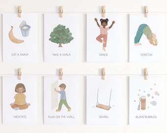 Boho Calming Corner Flashcards, Calming Strategies Flash Cards, Calming ...