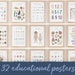 Set of 32 Educational Posters, Boho Classroom Decor Bundle, Math Poster ...
