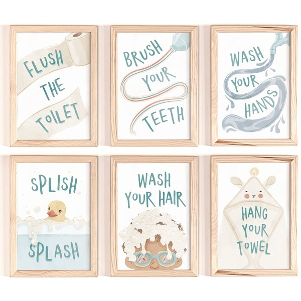 Kids Bathroom Signs - Etsy
