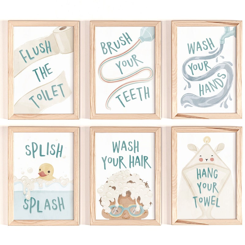 Kids Bathroom Signs - Etsy