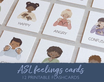 Colors Flashcards in American Sign Language Educational ASL - Etsy