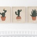 Boho Cactus Print, Nursery Botanical Print Set, Succulent Prints, 3 ...