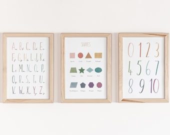 Alphabet Poster Abc Poster Educational Posters Playroom | Etsy