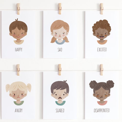 Feelings Poster Emotions Chart Classroom Decor Montessori - Etsy