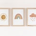 Sun Cloud Rainbow, Boho Nursery Printable Wall Art, Gallery Wall Set ...