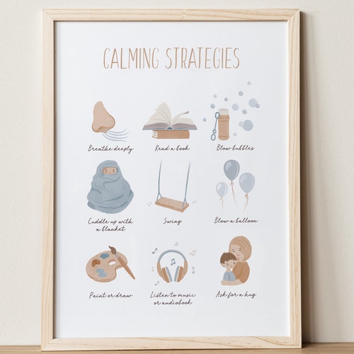 Calming Strategies Feelings Poster Educational Posters - Etsy