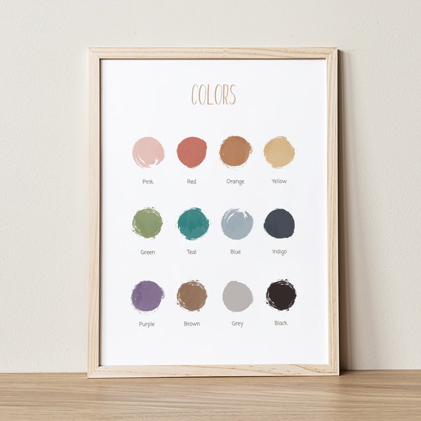 Classroom Colors Poster - Etsy