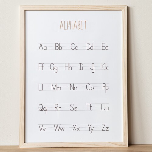 Rainbow Colors Alphabet Poster Educational Posters ABC - Etsy