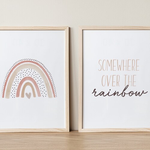 Somewhere Over the Rainbow Print Printable Nursery Wall Art - Etsy