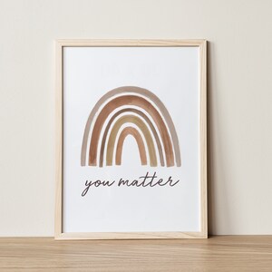 You Matter Diversity Rainbow Poster Boho Print Mental - Etsy