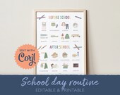 Before and After School Checklist Editable School Morning & - Etsy