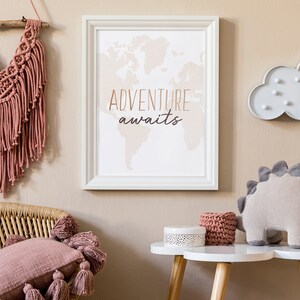 Adventure Awaits, Travel Posters, Montessori Wall Art, Boho Prints ...