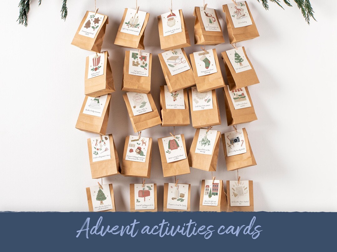 35 Advent Calendar Activity Cards, Christmas Countdown, Kids Advent ...