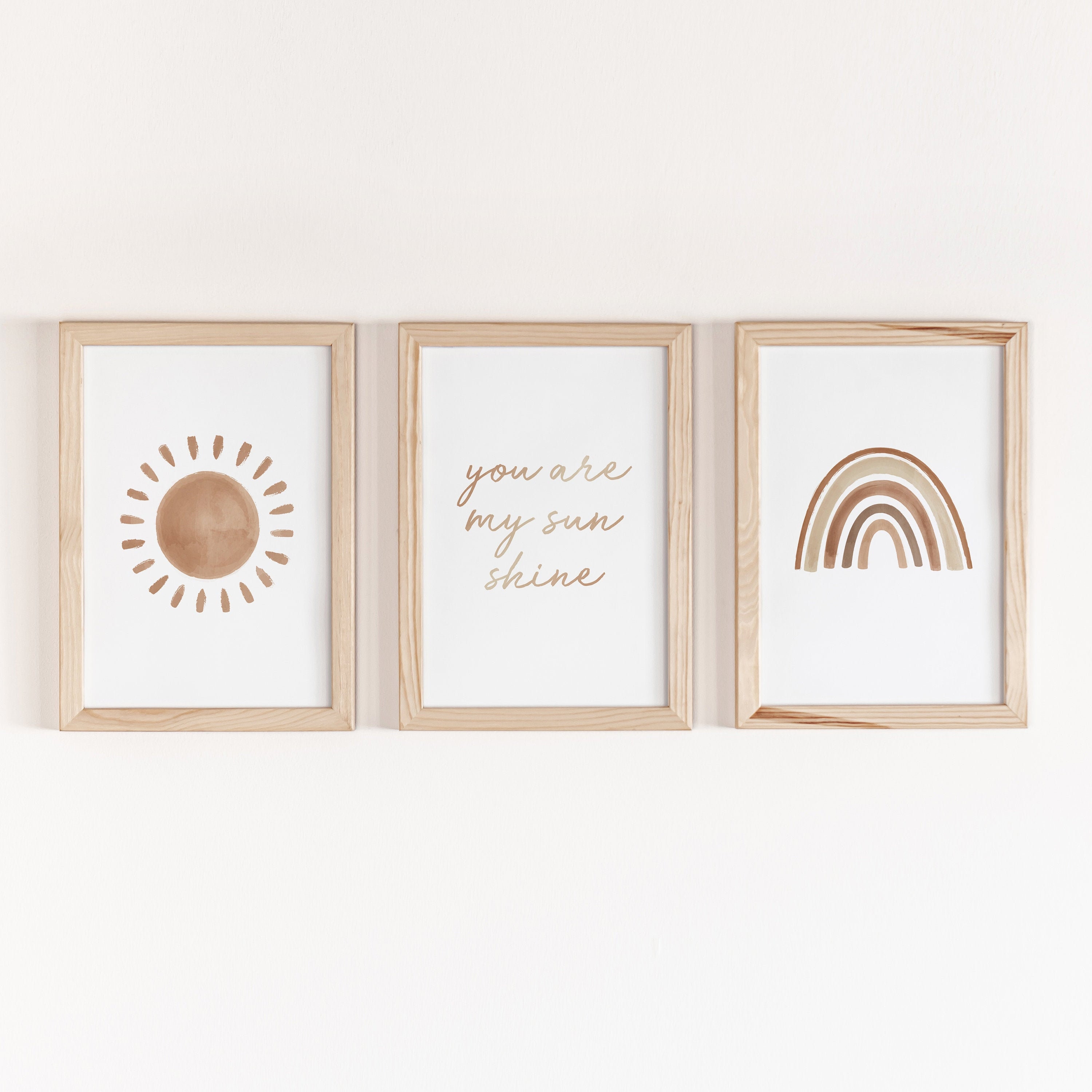 Digital Prints you are my sunshine kids room set of 3 print affirmation ...