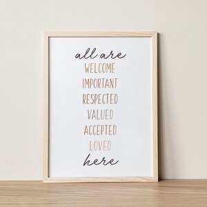 Inclusive Classroom Art Set of 6, Diversity Posters, Gallery Wall Set ...